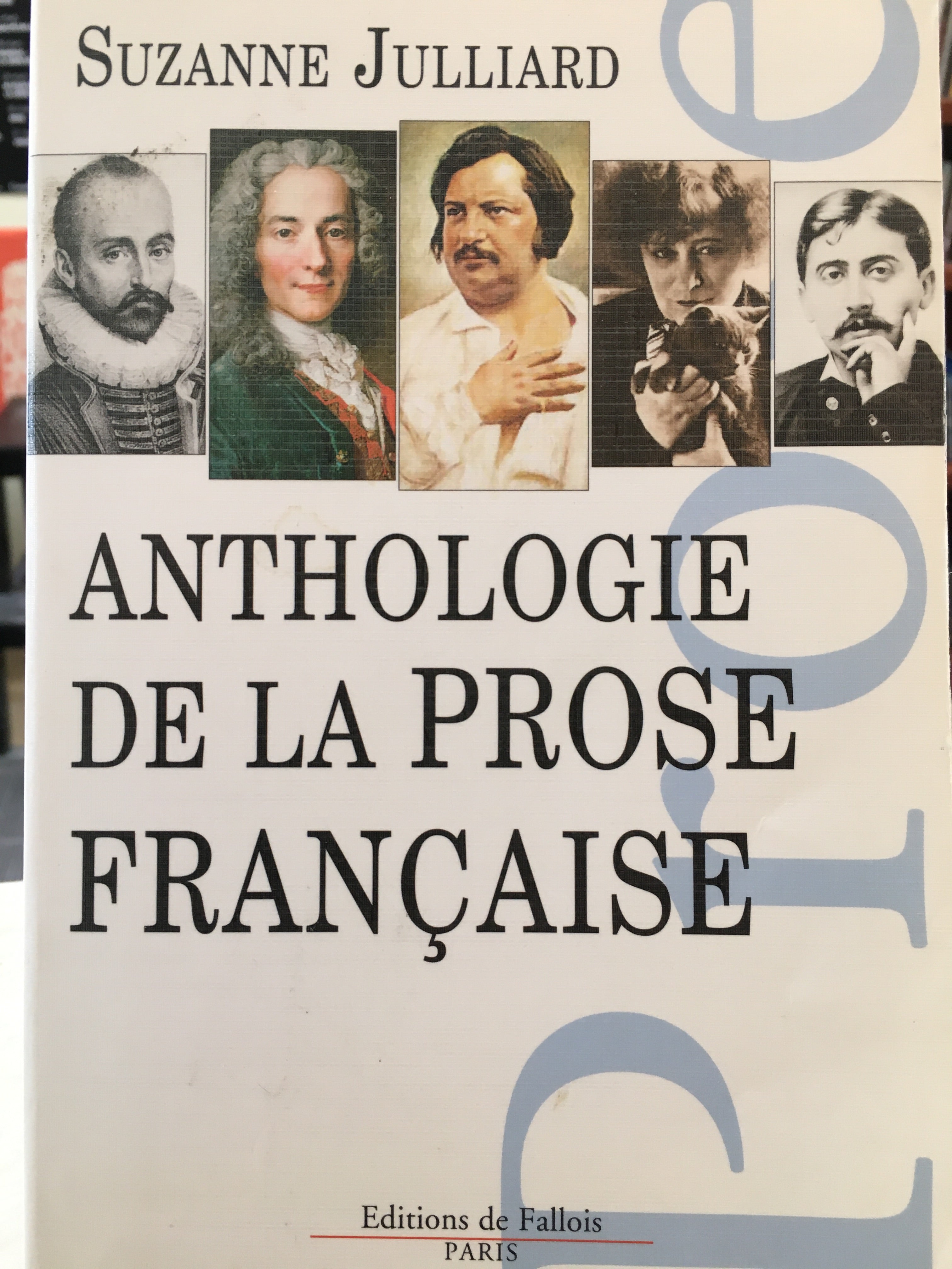 ANTHOLOGIE DE LA PROSE FRANÇAISE – Librairie Parenthèse
